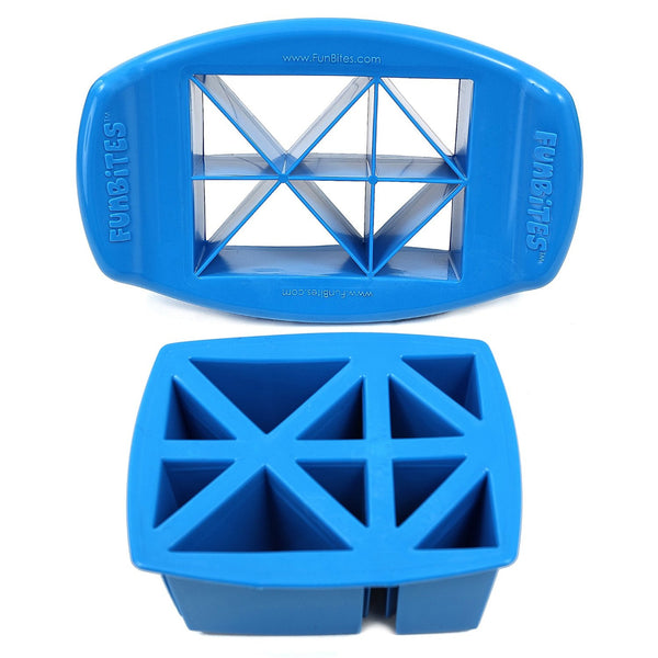 FunBites TRIANGLES Food Cutter - Blue - CuteKidStuff.com