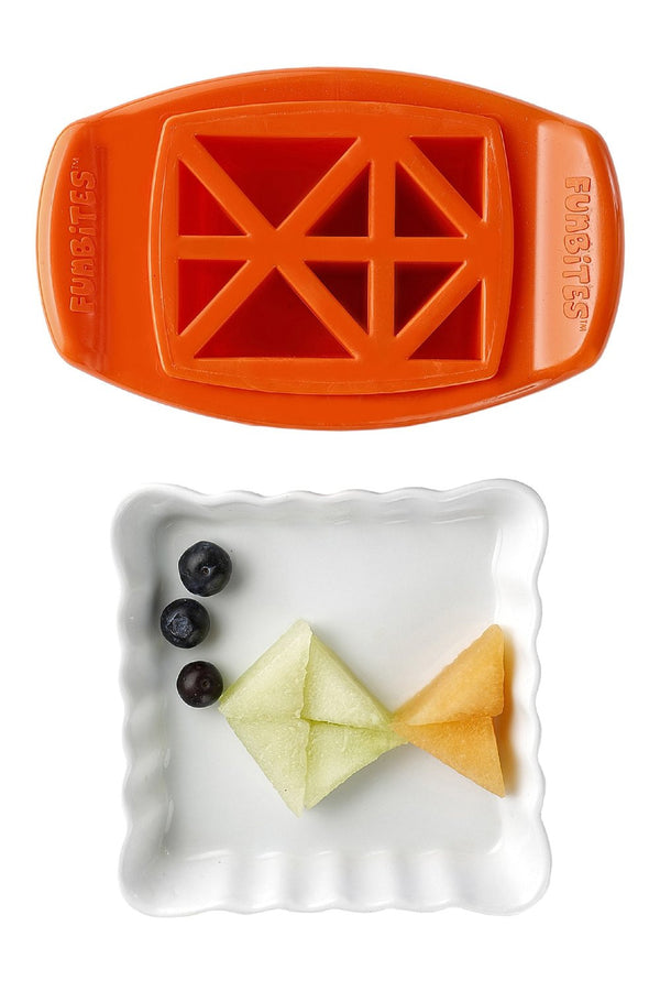 FunBites TRIANGLES Food Cutter - Orange - CuteKidStuff.com